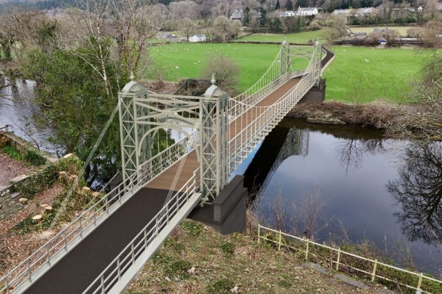 New Sappers Bridge river crossing under construction - Herald.Wales
