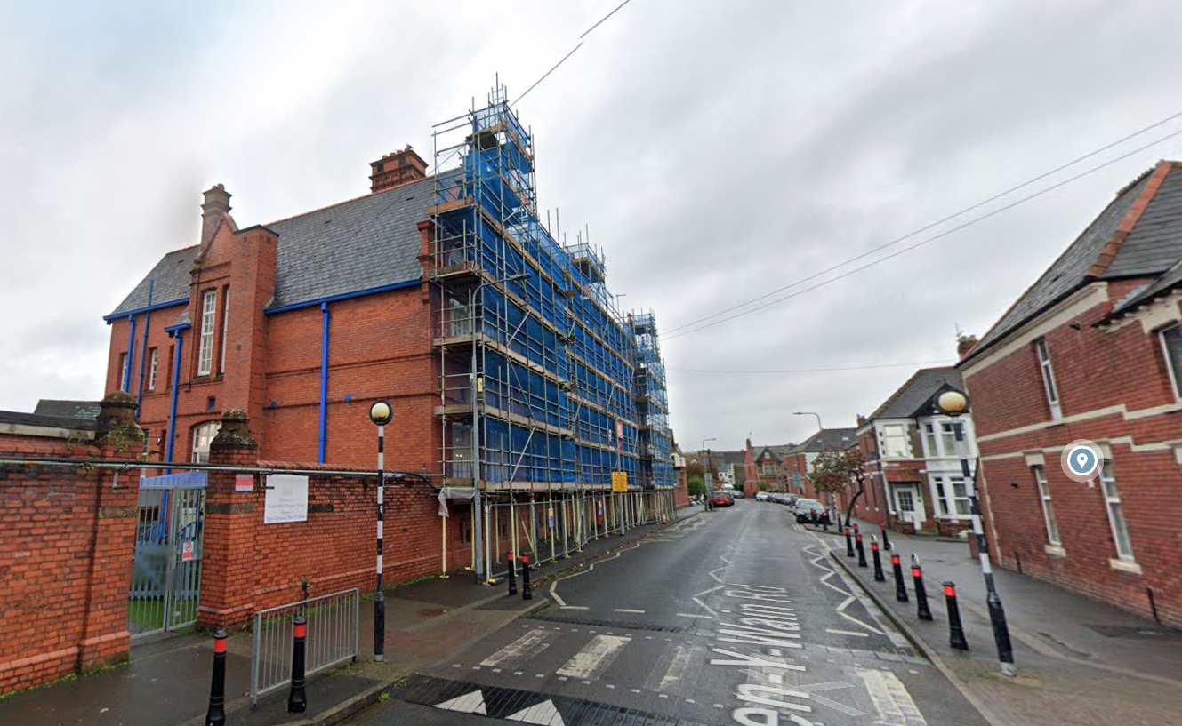 Grade II listed Cardiff school still under scaffolding years after ...