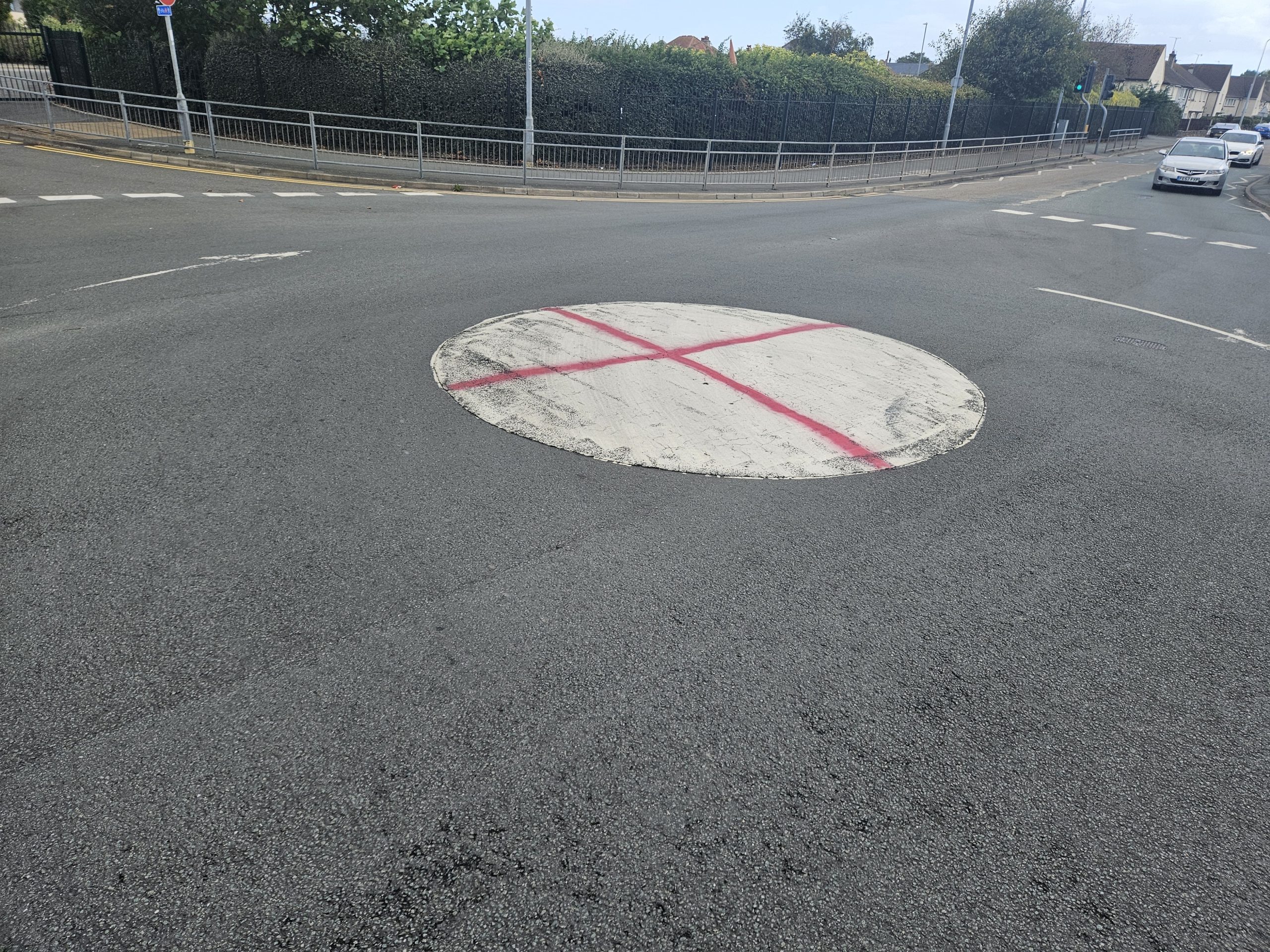 Police investigate after St George’s flag painted on mini roundabout in ...