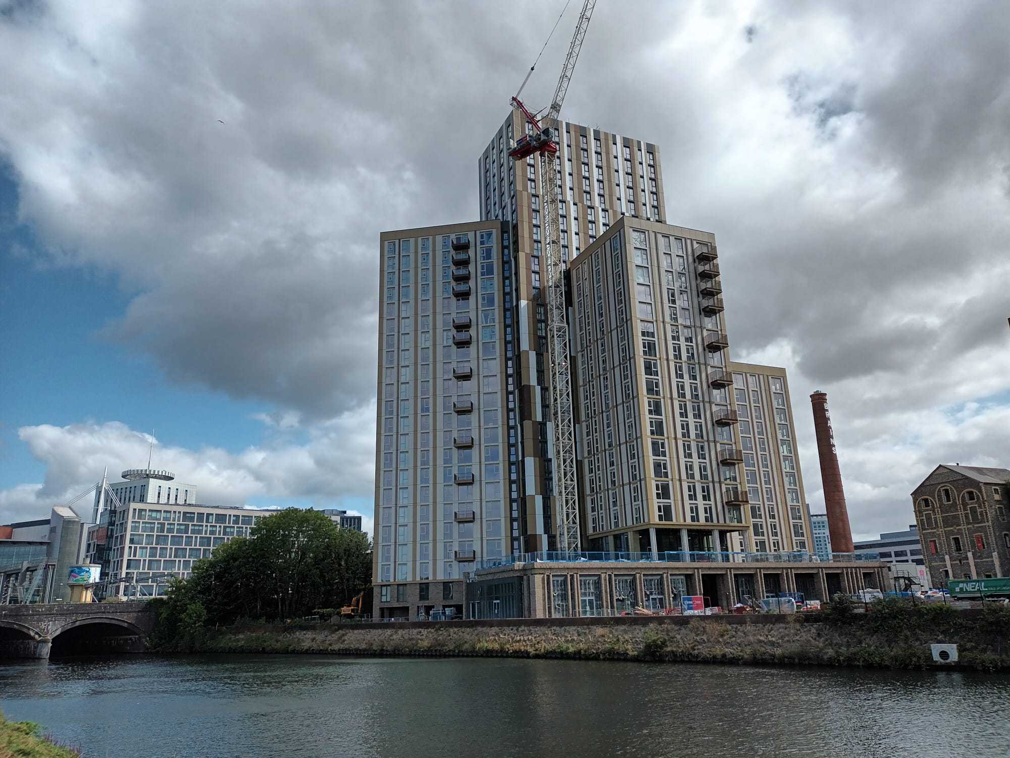 Construction on landmark Cardiff apartment blocks on track for ...