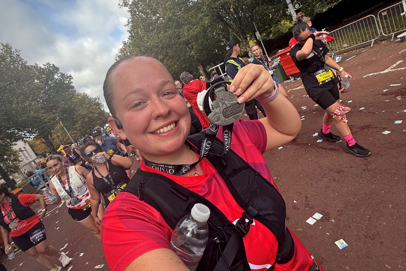 Bridgend mum crosses Cardiff Half Marathon finish line for BHF Cymru ...
