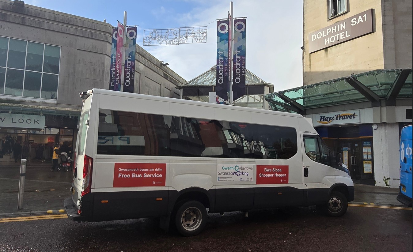 Swansea Council unveils free shuttle bus to link rail and bus stations ...