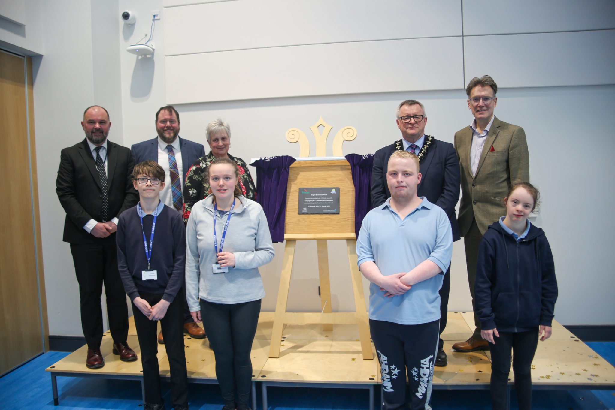 Ysgol Robert Owen celebrates the official opening of its new school ...